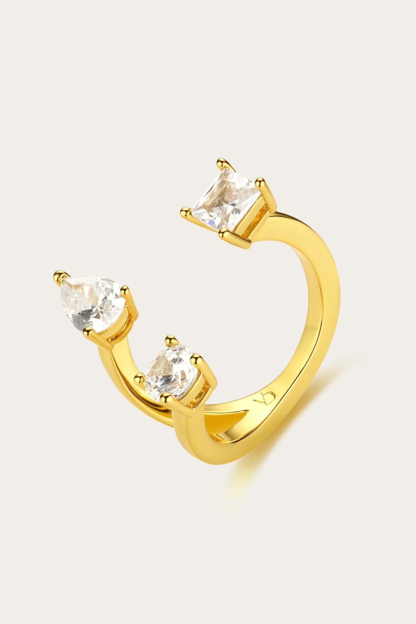 Three Stone Drops Ring